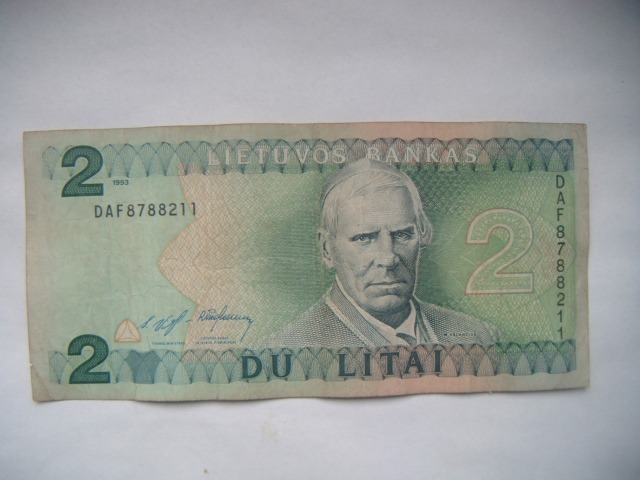 Banknot BANKNOT LITWA 2 Lity 1993 r | Frombork | Kup teraz na Allegro ...