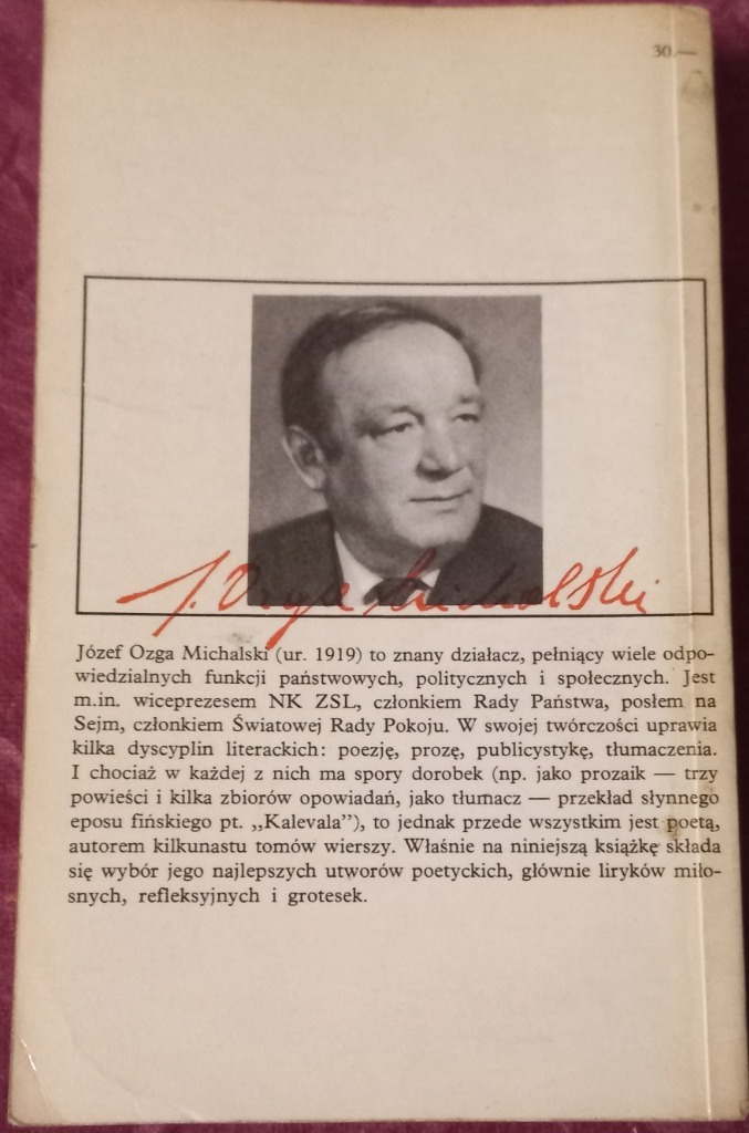Józef Ozga Michalski Poezje wybrane | Świerklaniec | Kup teraz na ...