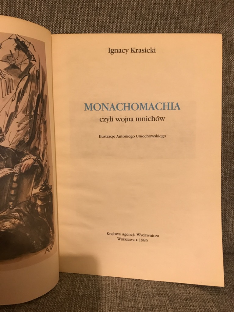 Monachomachia czyli wojna mnichów Ignacy Krasicki | Poznań | Kup teraz ...