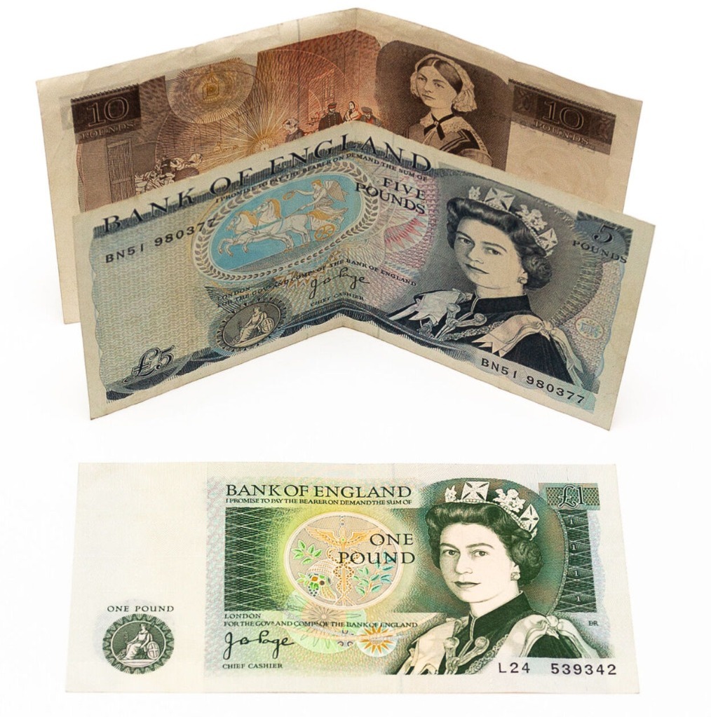 Banknoty Anglia - funty szterlingi - zestaw 3 szt. | Głogów | Kup teraz ...