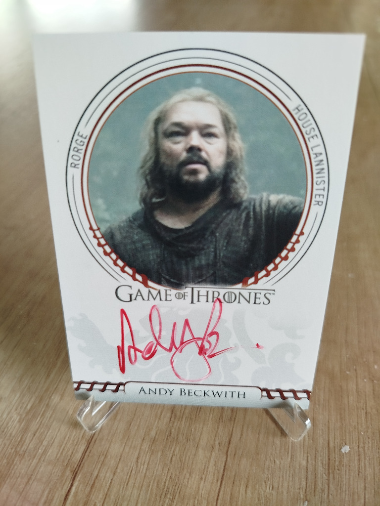 Andy Beckwith Rorge Gra o tron karta autograf | Szczecin | Kup teraz na ...