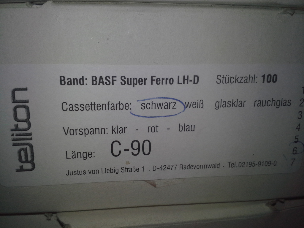Kaseta Basf Super Ferro LHD C90 czarna | Lubartów | Kup teraz na Allegro Lokalnie