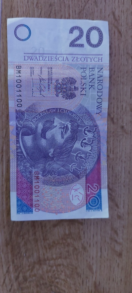 Banknot 20zł UNIKAT | Lwówek Śląski | Licytacja na Allegro Lokalnie