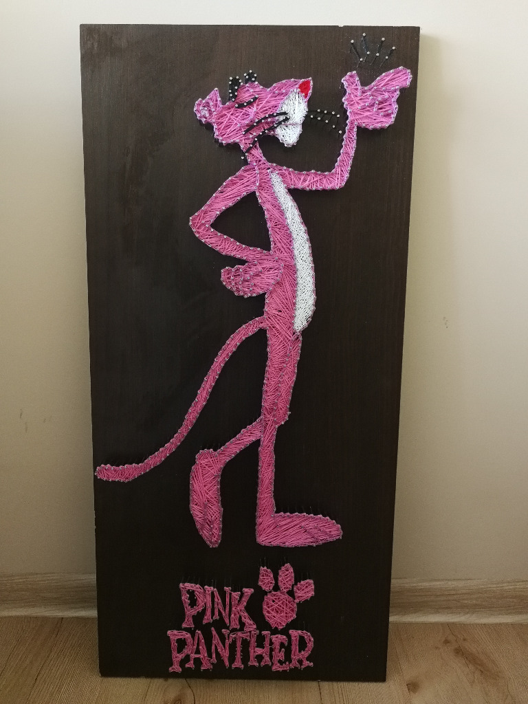 Obrazek String Art Różowa Pantera | Łódź | Ogłoszenie na Allegro Lokalnie