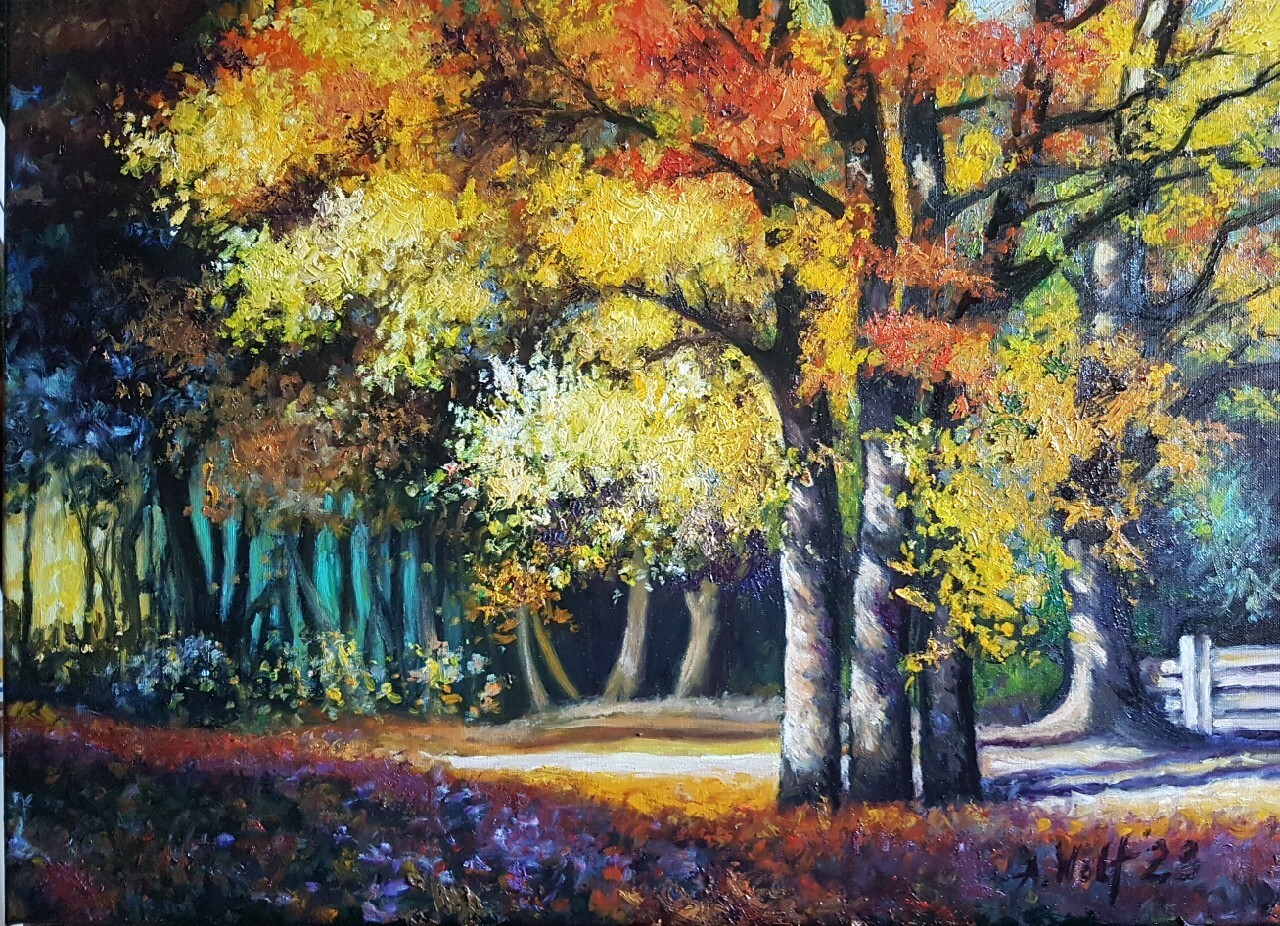 Obraz olejny -Jesienne Buki | namysłów | Kup teraz na Allegro Lokalnie