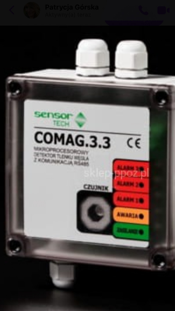 Sensor Tech Detektor tlenku węgla COMAG 3 3 | Warszawa | Ogłoszenie na ...