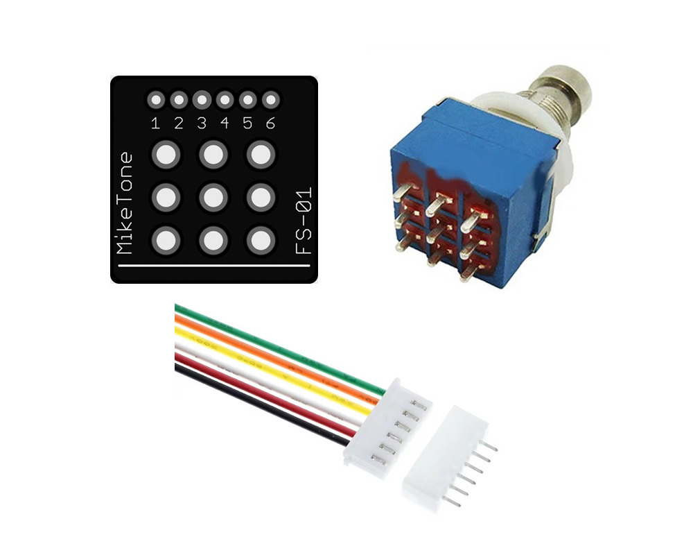 FOOTSWITCH 3PDT PCB + PŁYTKA + ZŁĄCZE KABLOWE | Skarżysko-Kamienna ...