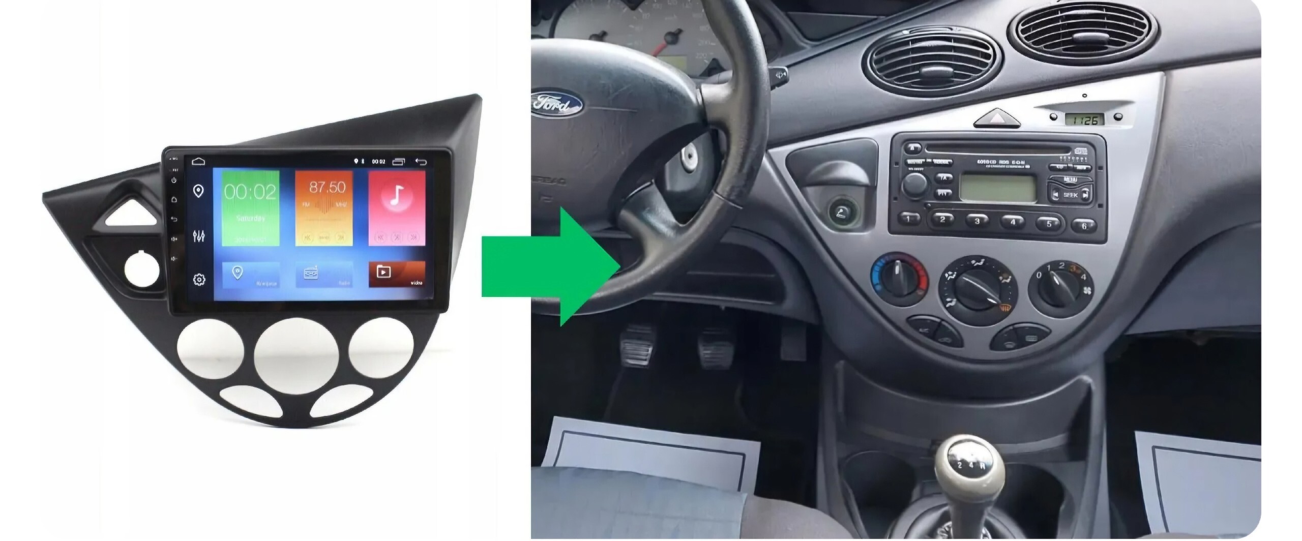 Smart Auto Radio Android 2GB 64GB Ford Focus MK1 19982005 Kamera ...