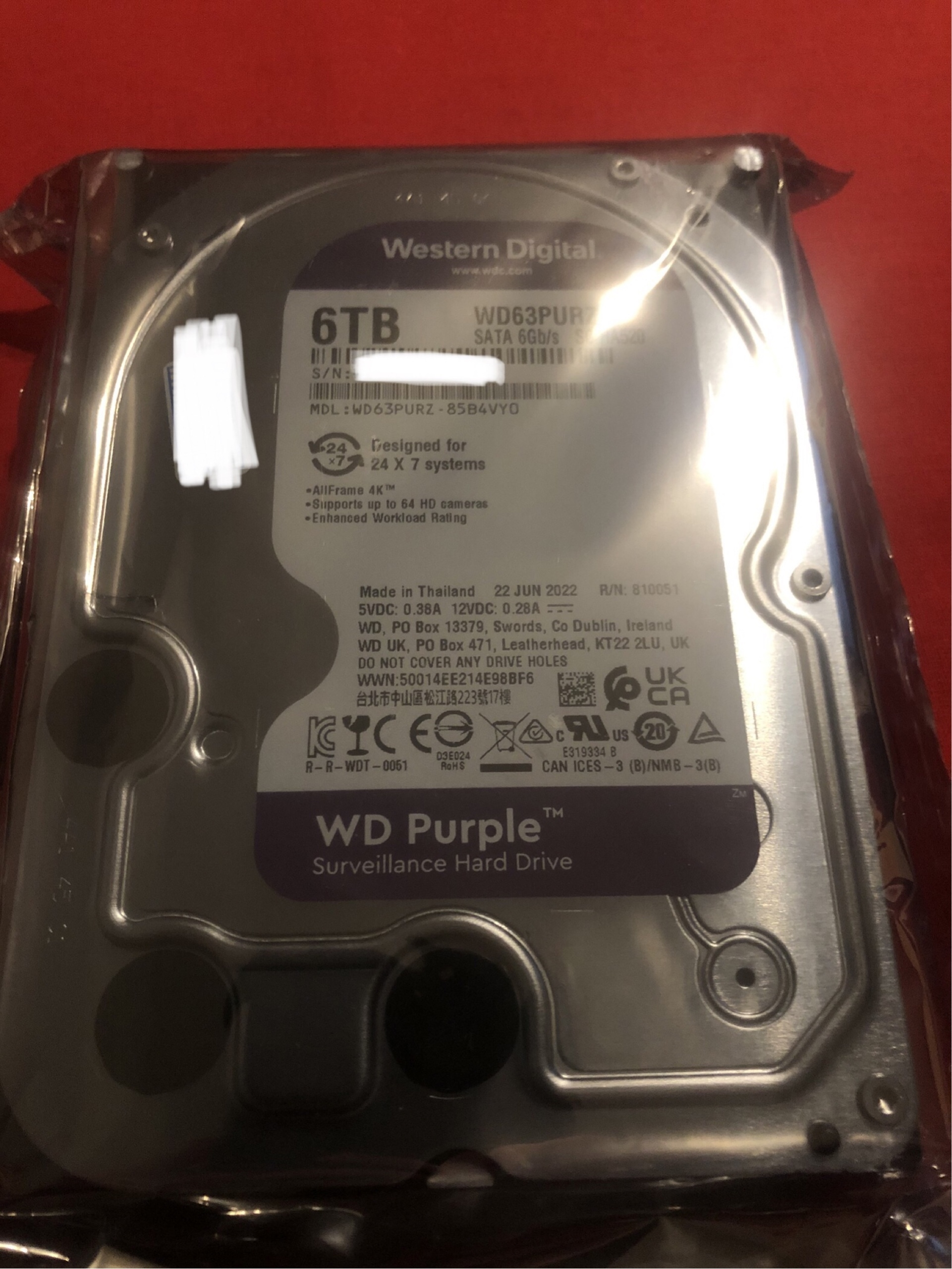 Dysk Western Digital WD63PURZ 6TB SATA III 3,5"BCM | Lublin | Licytacja ...