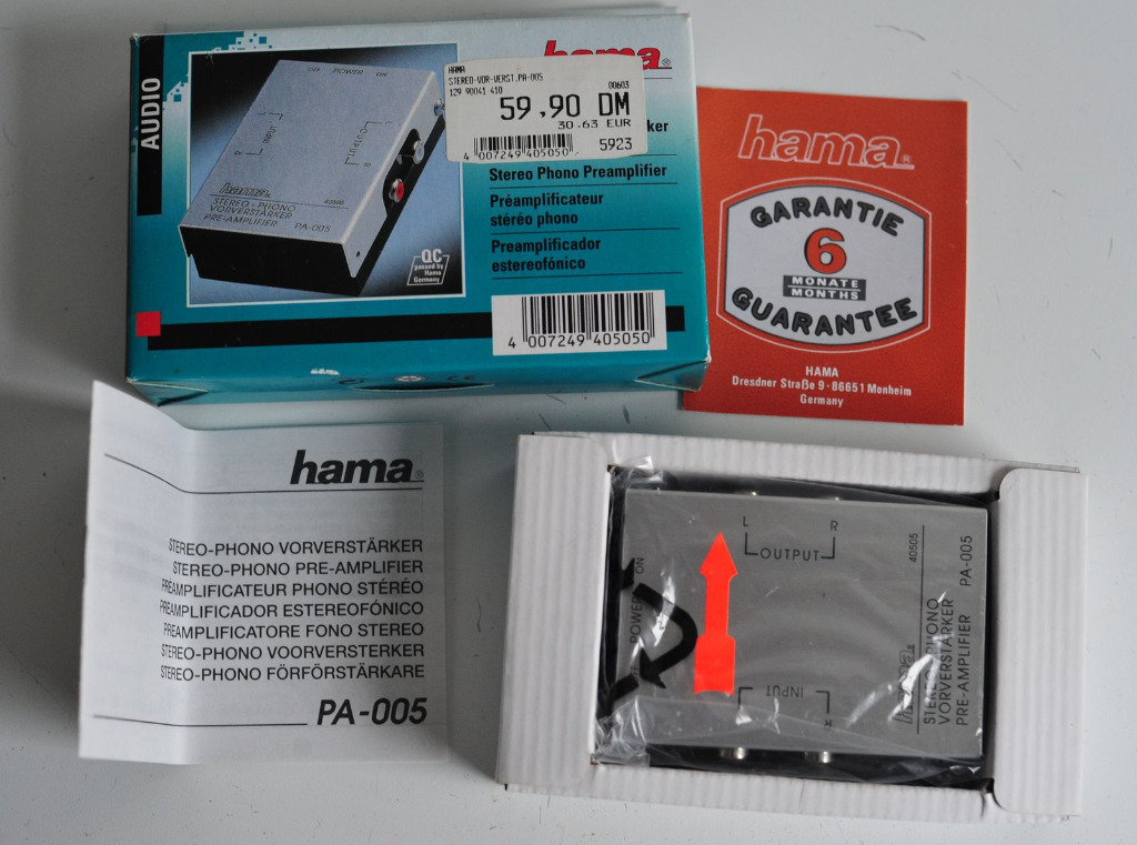 Przedwzmacniacz gramofo Hama PA005 bat 9V | Sejny | Kup teraz na ...