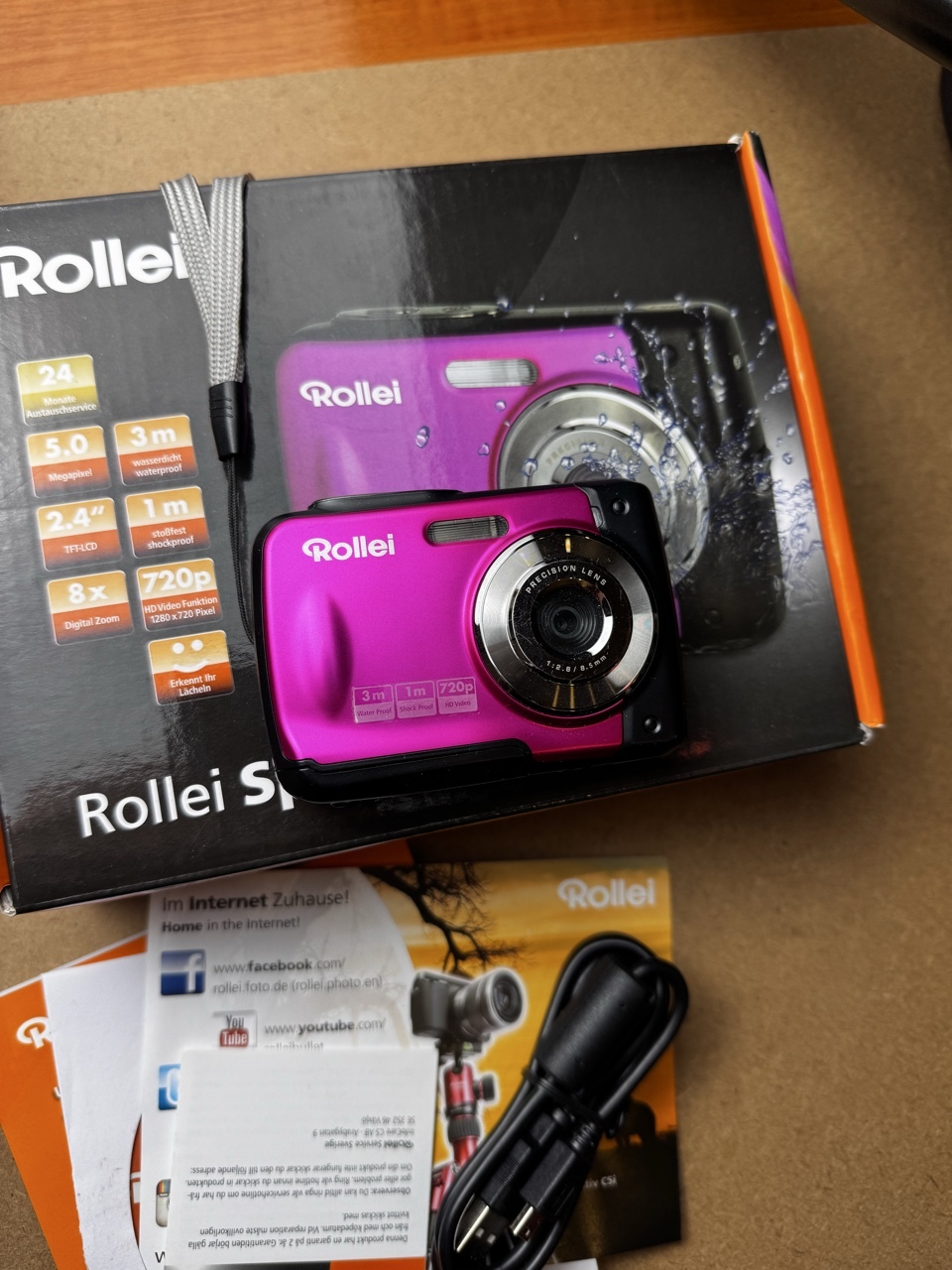 Aparat Rollei Sportsline 60 różowy jak cyfrówka vintage retro analog | Katowice | Kup teraz na ...