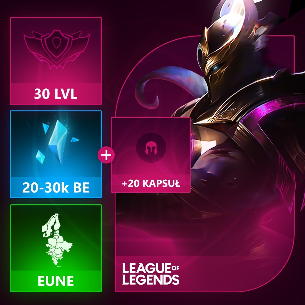 League of Legends konto smurf LOL EUNE 20 + kapsuł | Warszawa | Kup ...