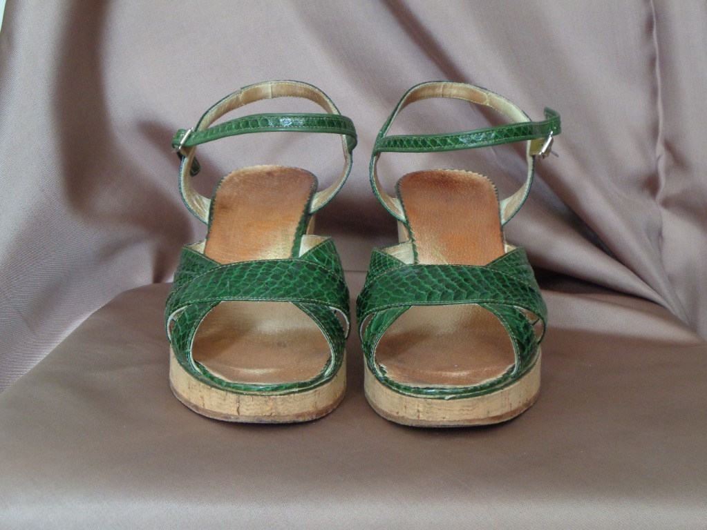 PRL Wężowe buty damskie na korku 40 tka. | Warszawa | Kup teraz na ...