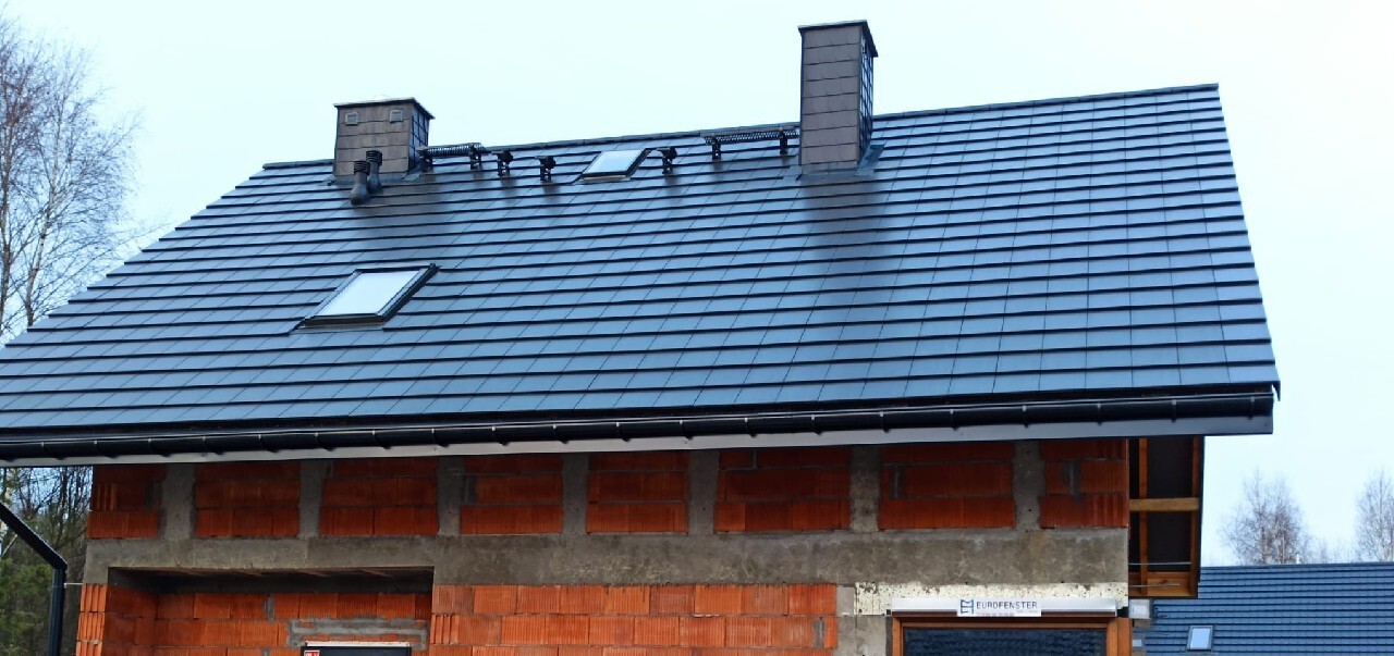 Dachówka firmy BRAAS Teviva Cisar grafitowy | Miasteczko Śląskie | Kup teraz na Allegro Lokalnie