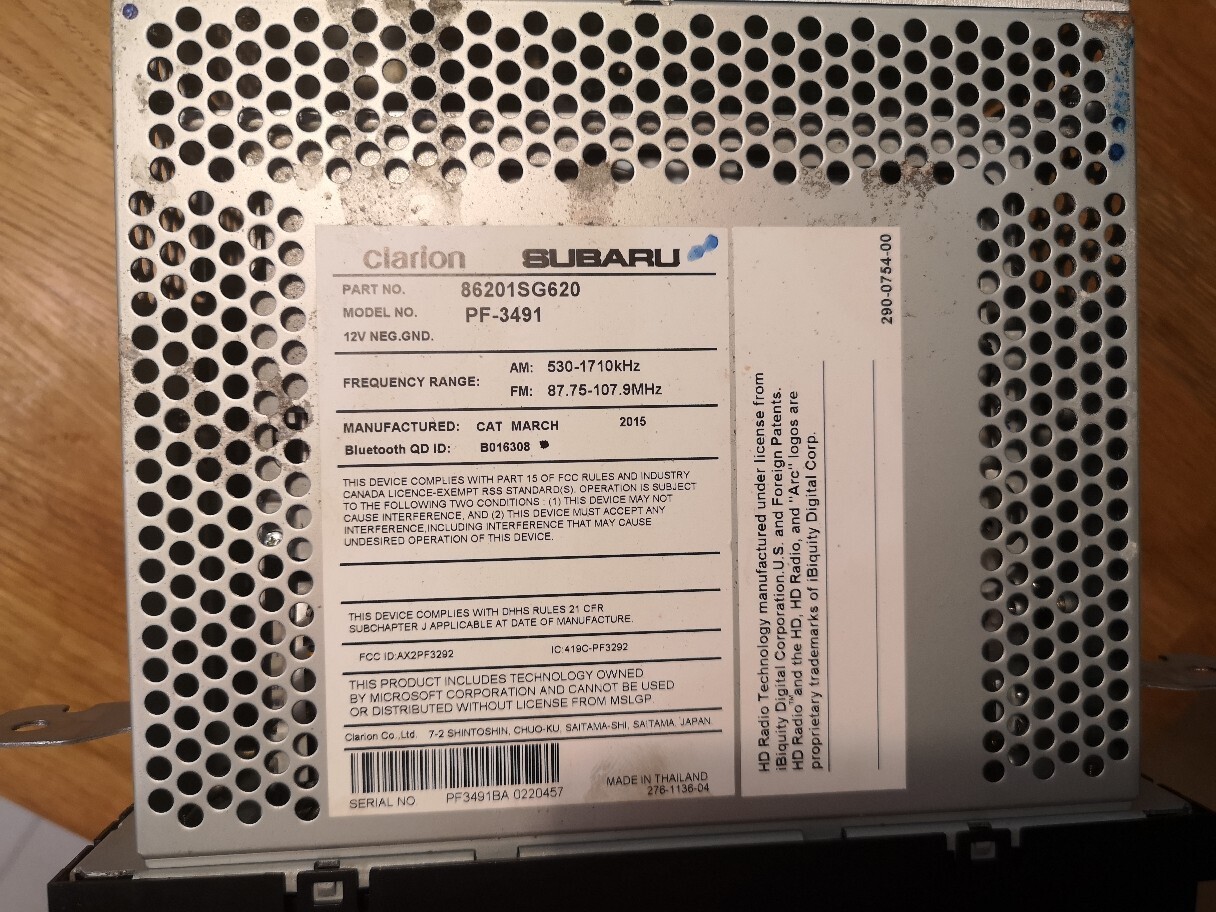 Radio Clarion PF-3491 Subaru | Kraków | Kup teraz na Allegro Lokalnie