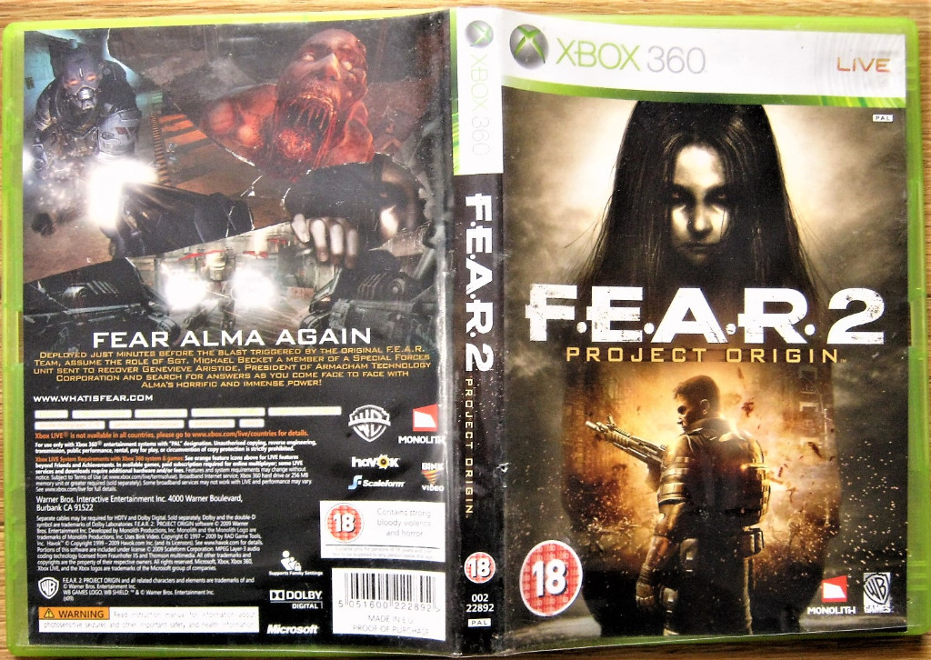 FEAR 2 PROJECT ORIGIN horror XBOX 360 BDB | Mikołów | Kup teraz na ... FEAR 2 PROJECT ORIGIN horror XBOX 360 BDB | Mikołów | Kup teraz na ...