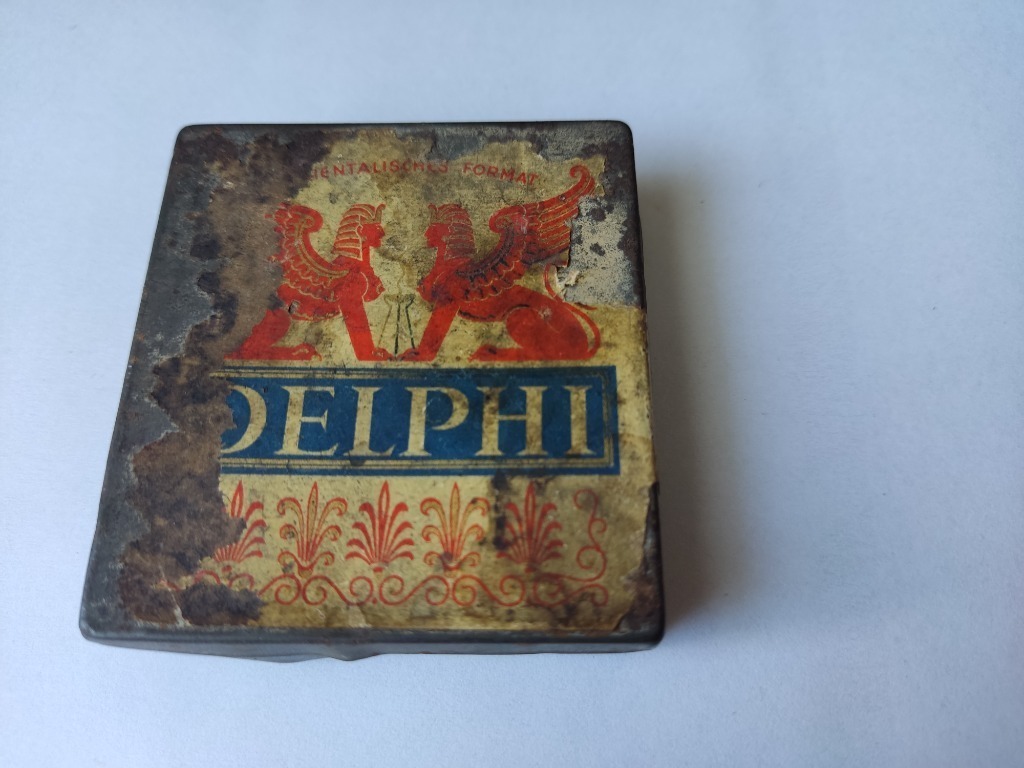 Stara puszka po papierosach Delphi przed 1945r | Bytom | Kup teraz na ...