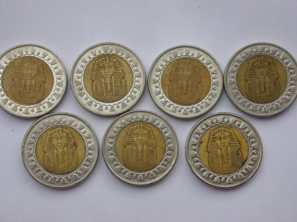 FUNTY EGIPSKIE - ZESTAW MONET - FUNT EGIPSKI | walbrzych | Licytacja na ...