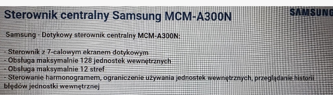Samsung mcm A300N sterownik klimatyzacji | Gdańsk | Ogłoszenie na Allegro Lokalnie