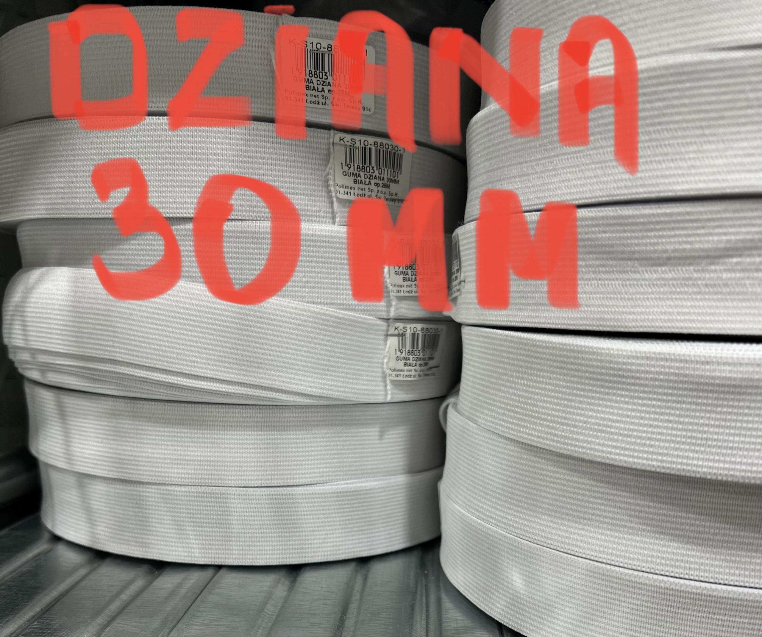 GUMA DZIANA 30 mm Biała op 25Mb | Czechowice-dziedzice | Kup teraz na ...