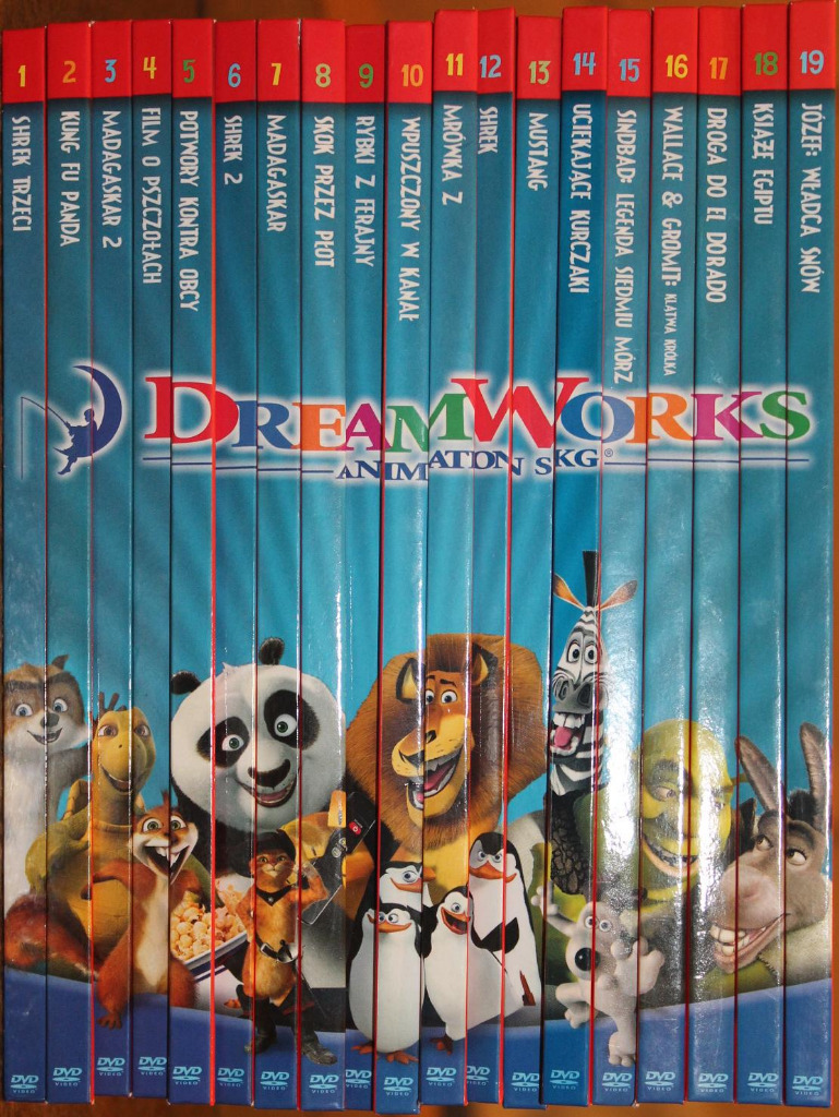 Kultowe animacje Dreamworks - 19 DVD (w tym Shrek) | Warszawa | Kup ...