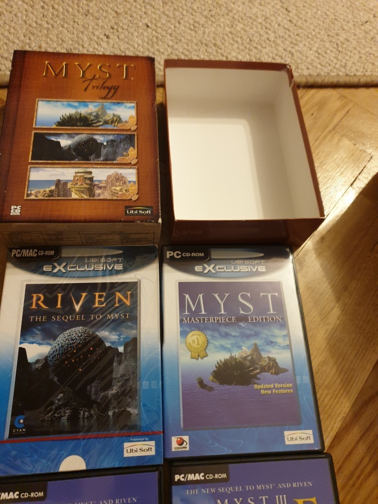 MYST TRILOGY 1 + RIVEN (FOLIA) + 3 EXILE MASTERPIECE EDITION PC DVD BOX ENG | Warszawa | Kup ...
