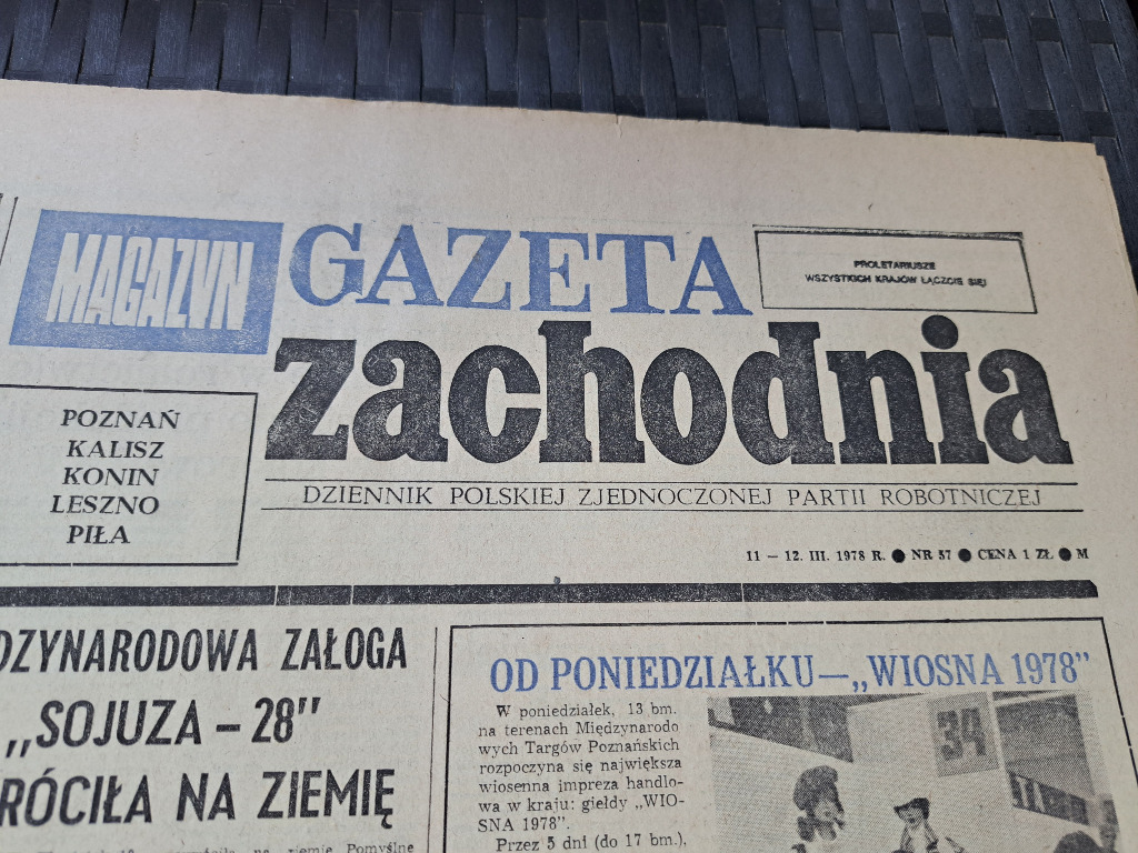 Stara Gazeta Zachodnia Magazyn z 1978 r PZPR | Poznań | Kup teraz na ...