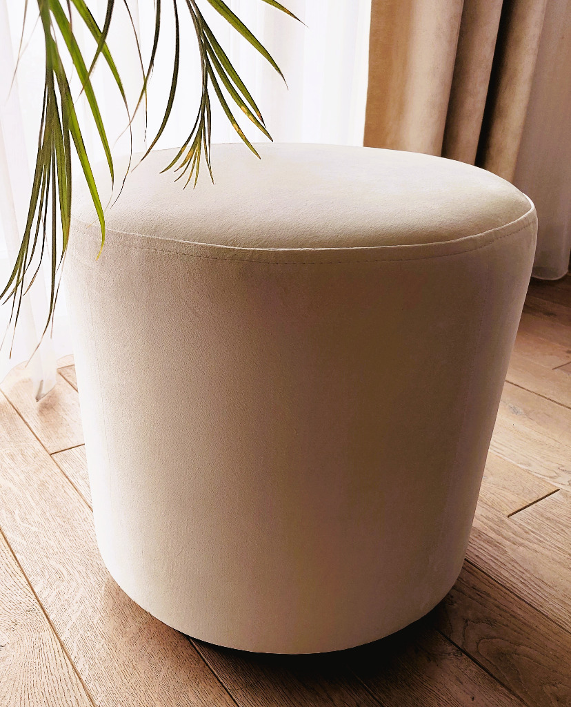 Puf pufka pufa handmade welur biała Senso Studio | Gdynia | Kup teraz ...