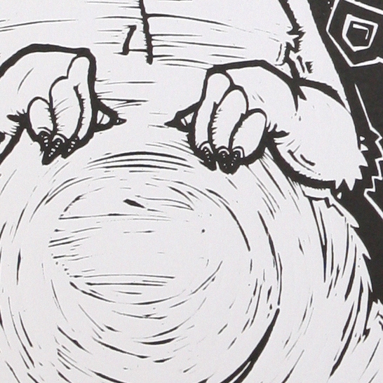 Grafika - Linoryt - Odbitka "Roar!" | Częstochowa | Kup teraz na ...