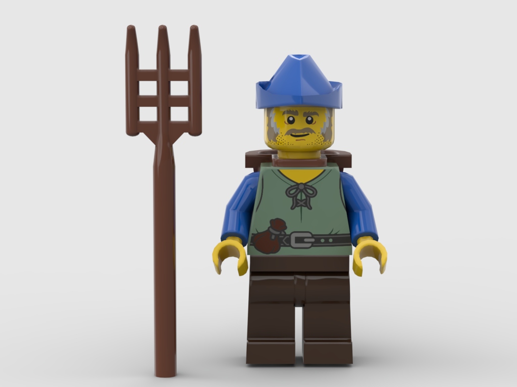LEGO 10305 Chłop z widłami Rolnik cas579 31120 21325 71037 71038 ...