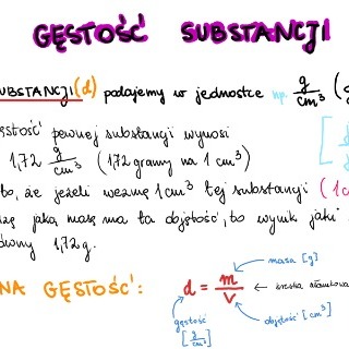 Chemia|kl 7| gęstość substancji -notatki | Poznań | Kup teraz na ...