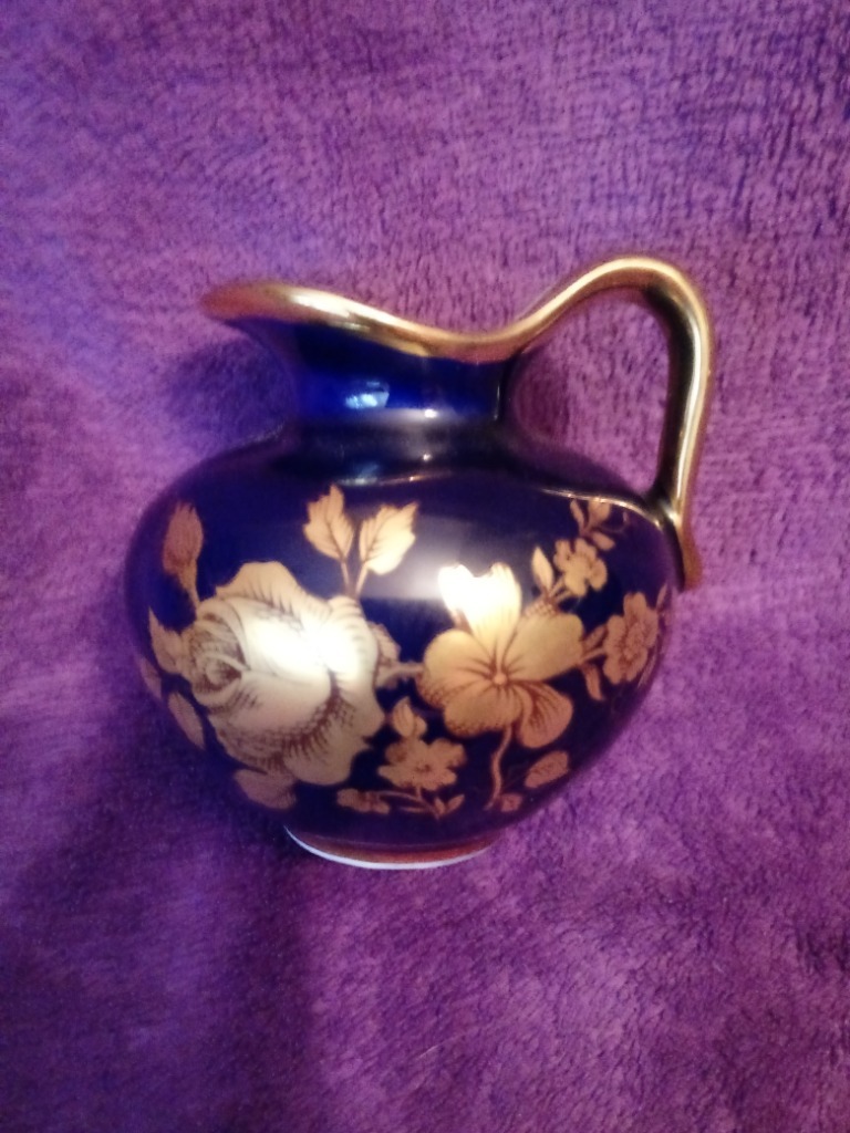 Porcelanowy stary dzbanuszek kobaltowy Royal KPM | Bytom | Licytacja na ...