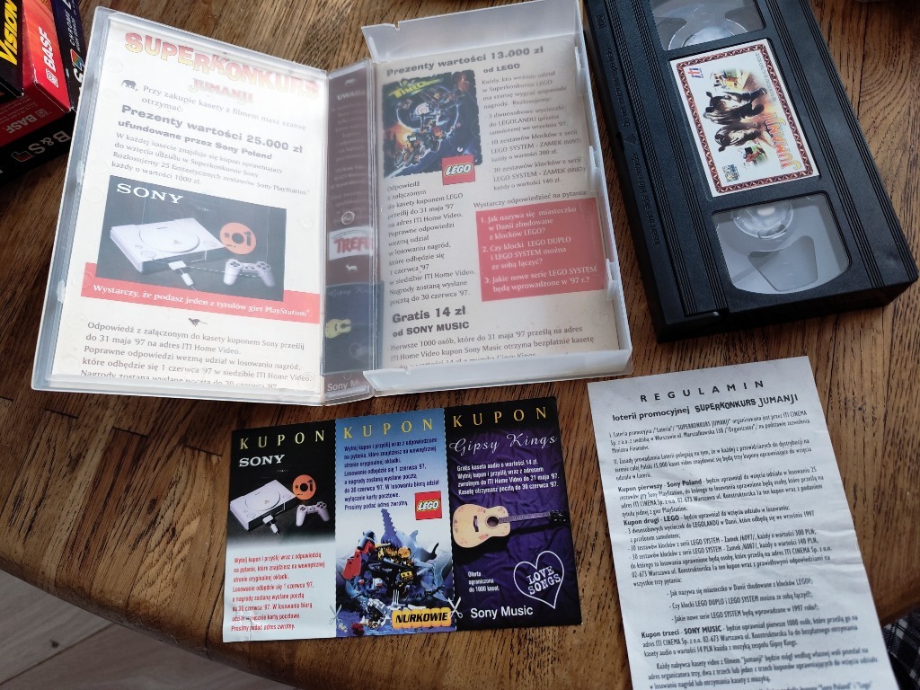 Jumanji VHS Unikatowy Zestaw Konkurs LEGO SONY PSX RETRO | Pieszyce ...