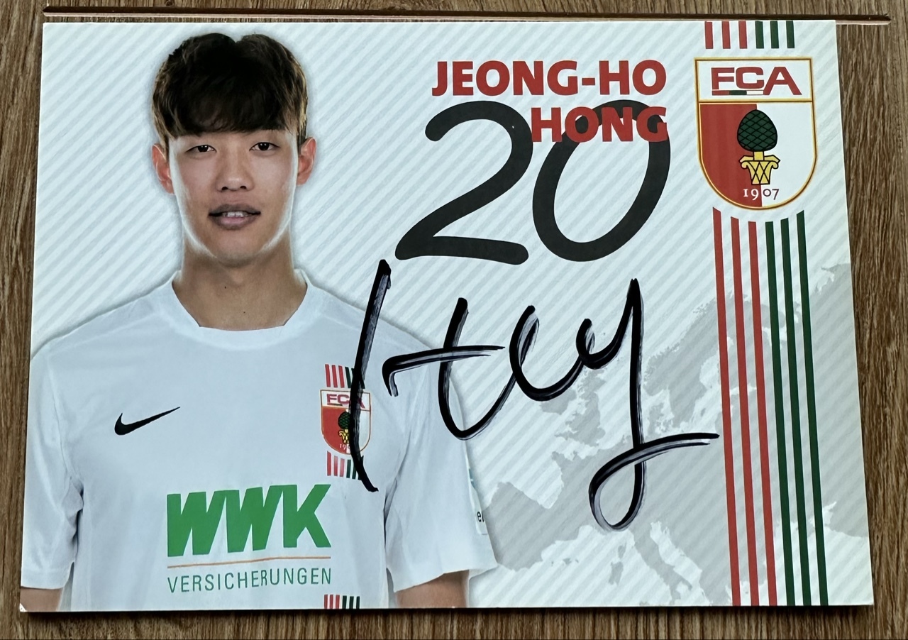 JeongHo Hong FC Augsburg autograf karta 10x15 cm | Kraków | Kup teraz ...