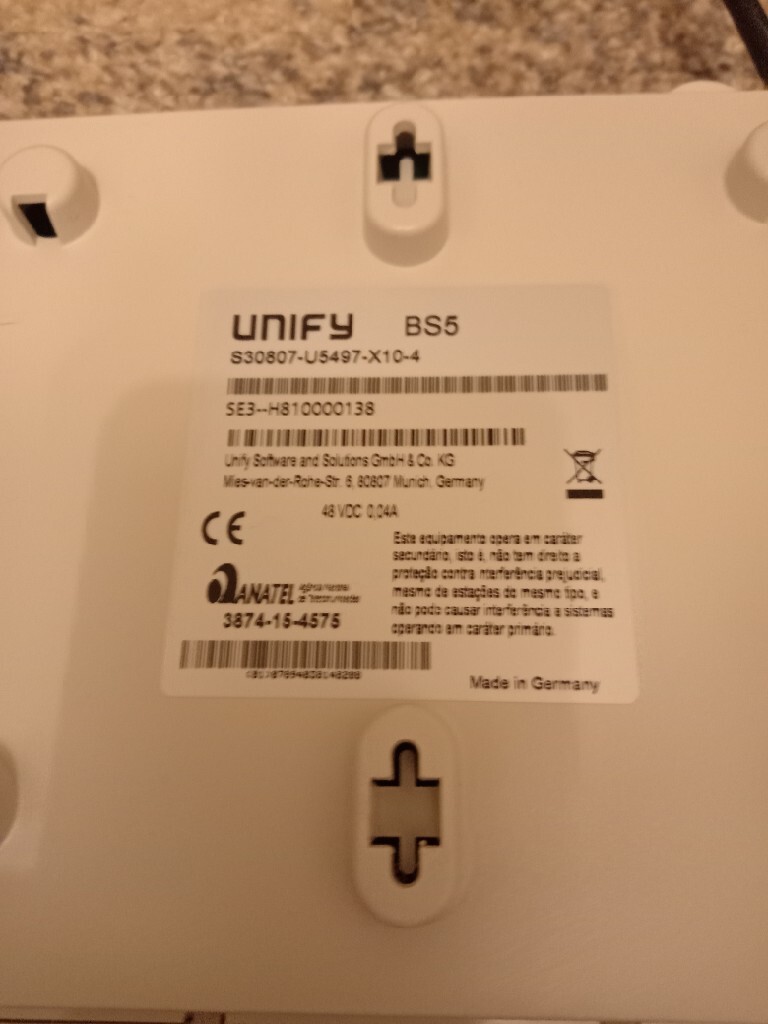 Unify BS5 base station S30807-U5497-X10-4 DECT | Wrocław | Ogłoszenie ... Unify BS5 base station S30807-U5497-X10-4 DECT | Wrocław | Ogłoszenie ...