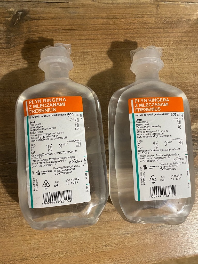 Dwa płyny ringera z mleczanami | Katowice | Kup teraz na Allegro Lokalnie