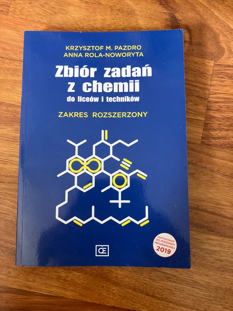 Zbiór zadań chemia Pazdro, zakres rozszerzony 2019 | Warszawa | Kup ...