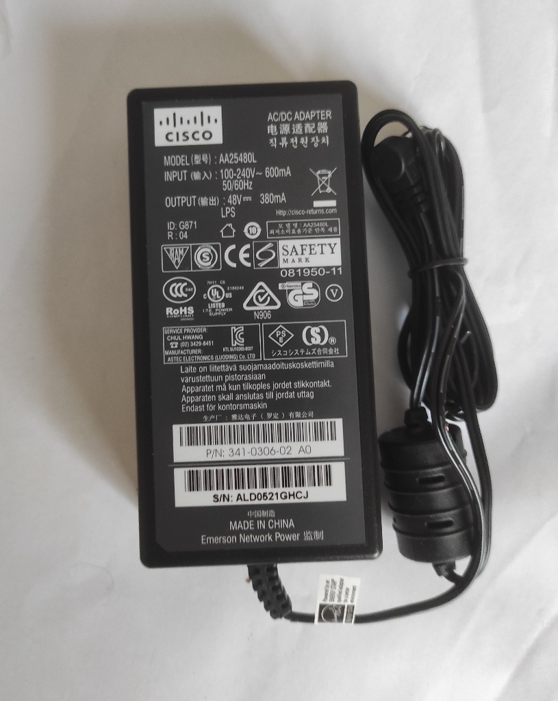 Zasilacz Cisco AA25480L 48V 0 38A | Sadowne | Kup teraz na Allegro Lokalnie