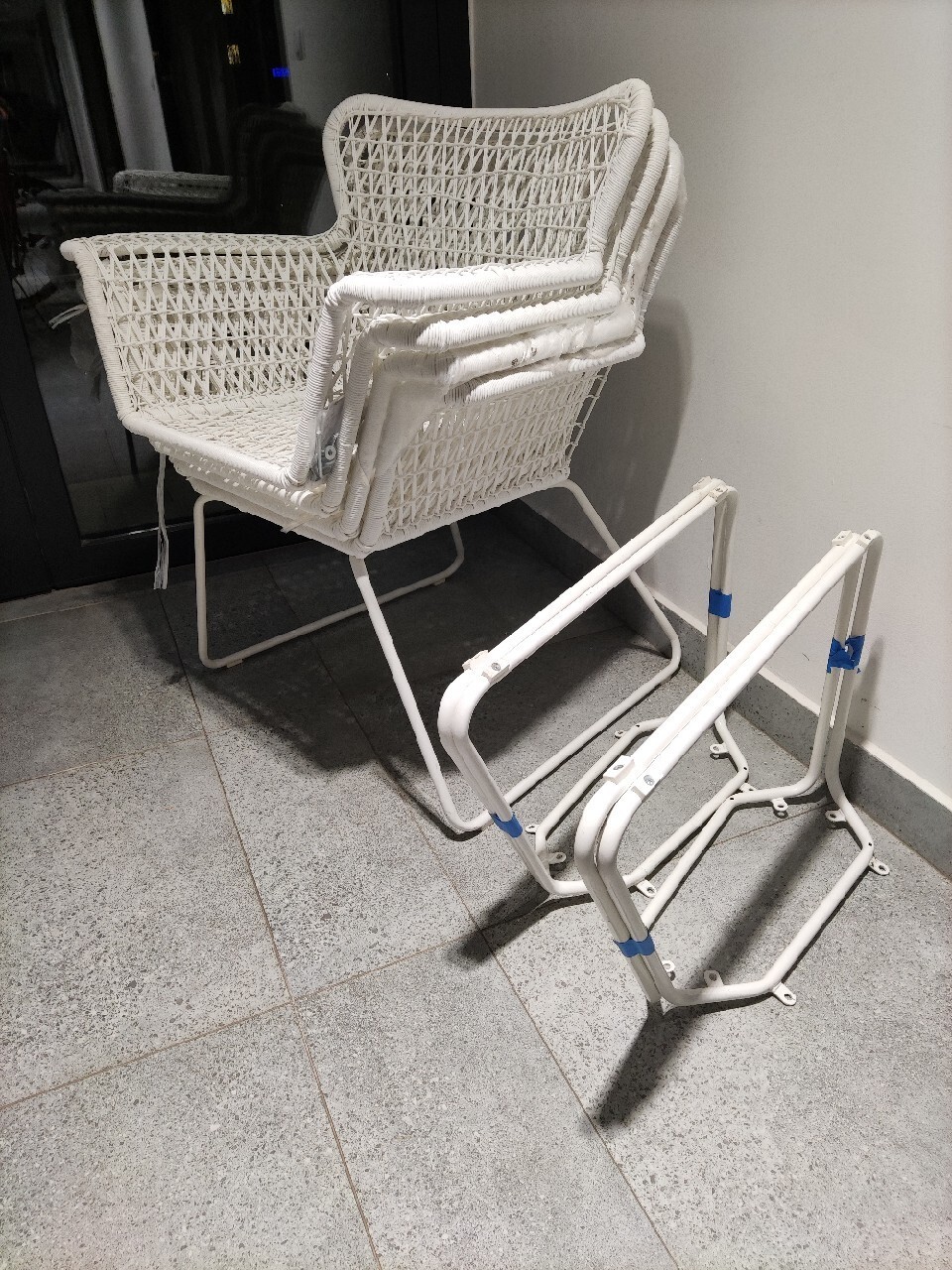 2 fotele Ikea Hogsten białe ogrodowe 202.098.62 | Bielany Wrocławskie ...