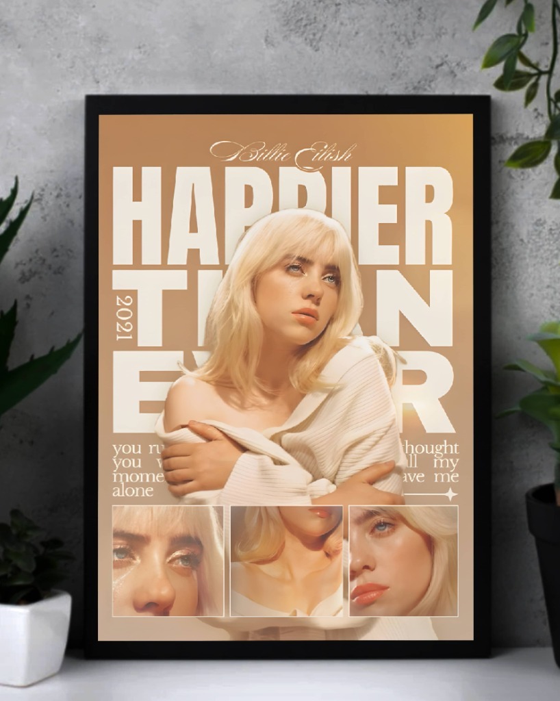 Plakat A3 Billie Eilish aesthetic | Nałęczów | Kup teraz na Allegro Lokalnie