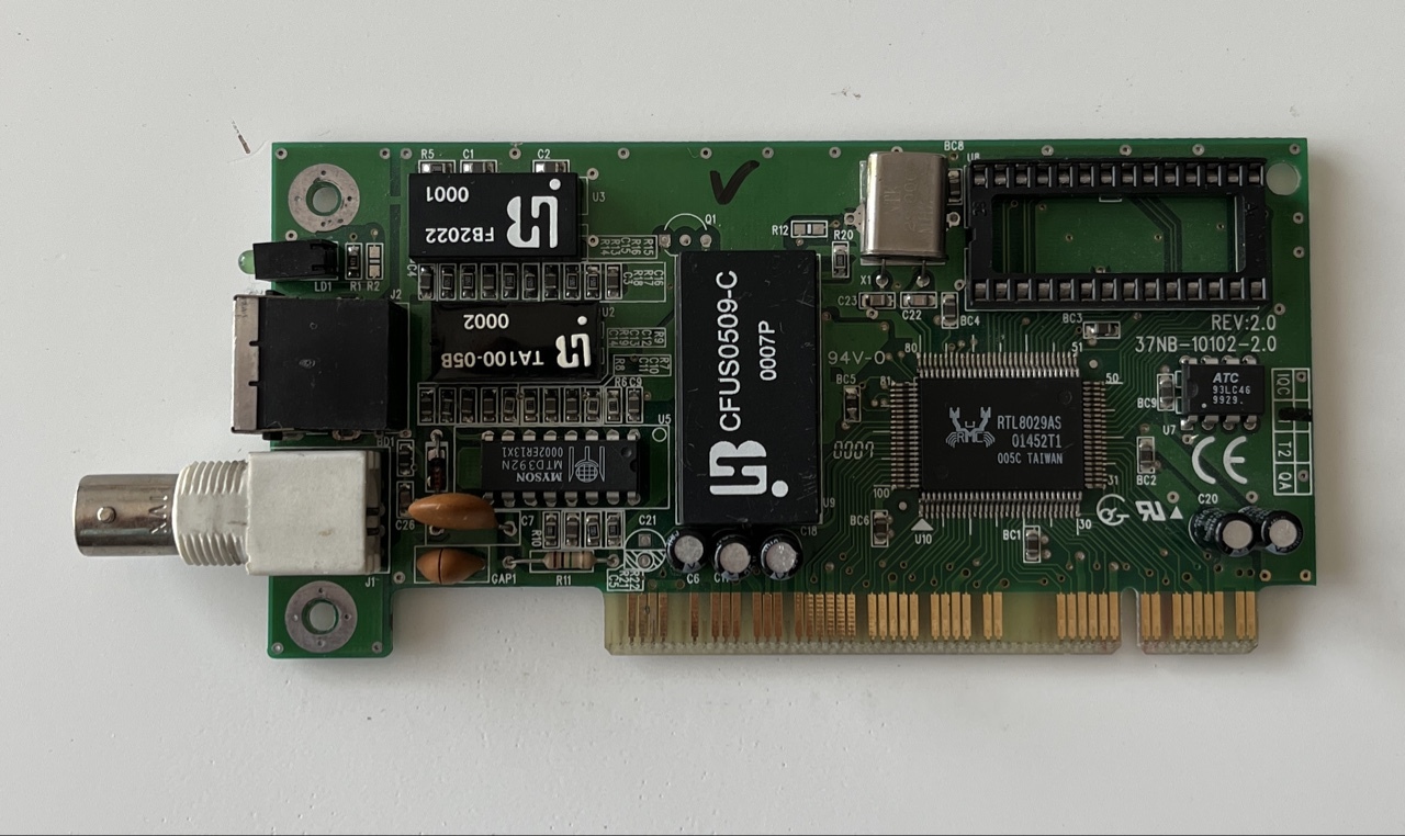 Karta sieciowa Realtek RTL8029AS 8029AS BNC RJ45 PCI | Bydgoszcz | Kup ...