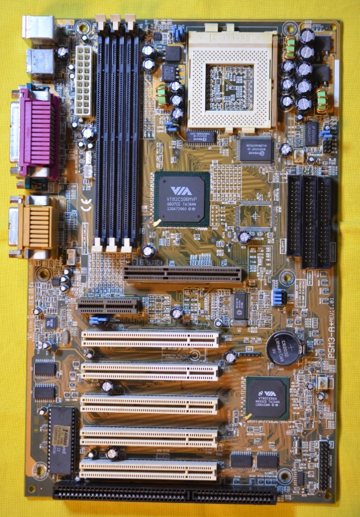 TEKRAM P5M3A+ ATX SUPER SOCKET 7 VIA MVP3 DLA K6III K62+ I INNYCH ...