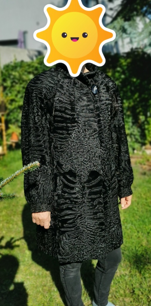 Kożuch Kurtka karakuły czarny 1000zł OKAZJA | Buk | Kup teraz na ...