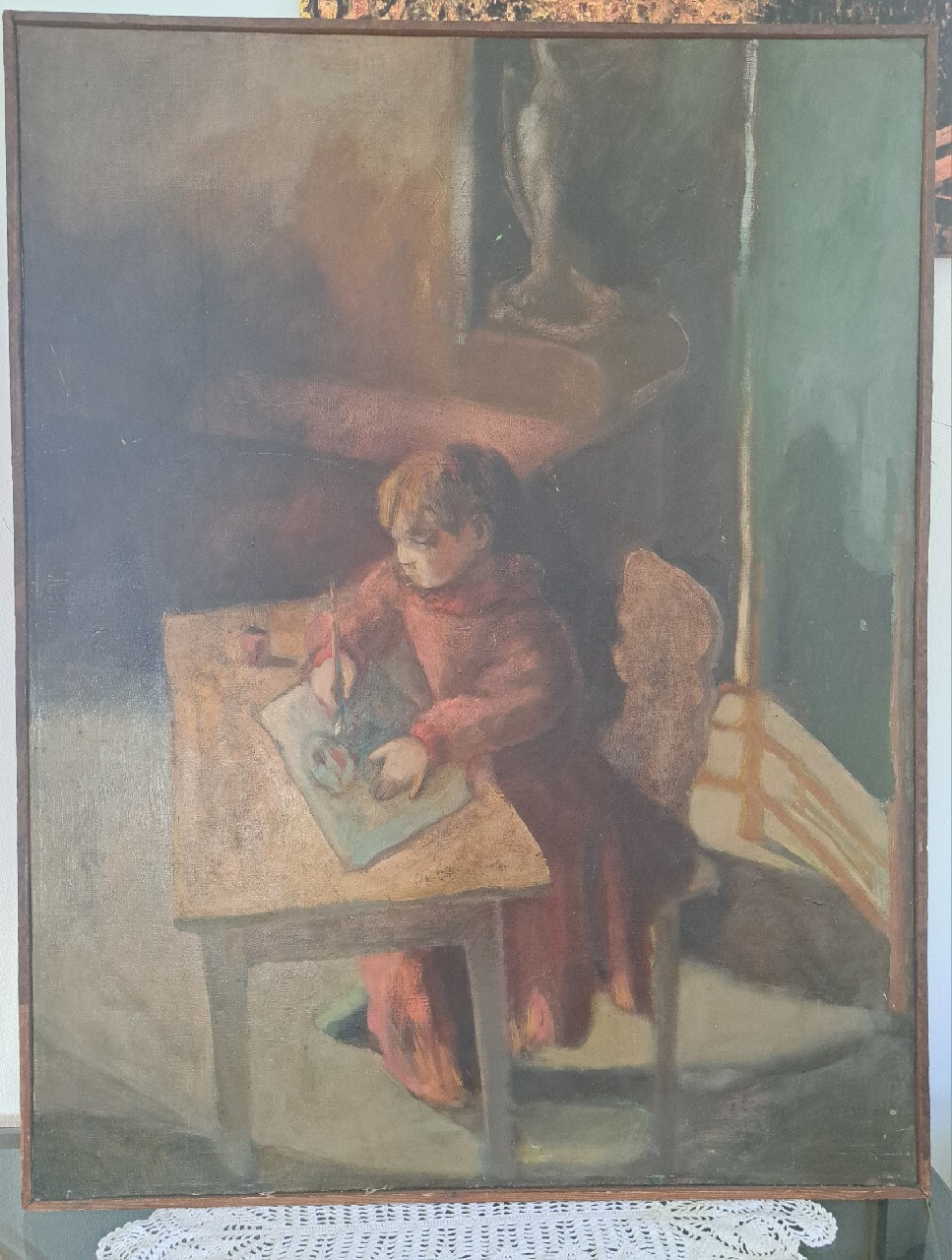 Obraz przedwojenny olej na płótnie 103 x 134 cm. | Tarnowskie Góry | Kup teraz na Allegro Lokalnie