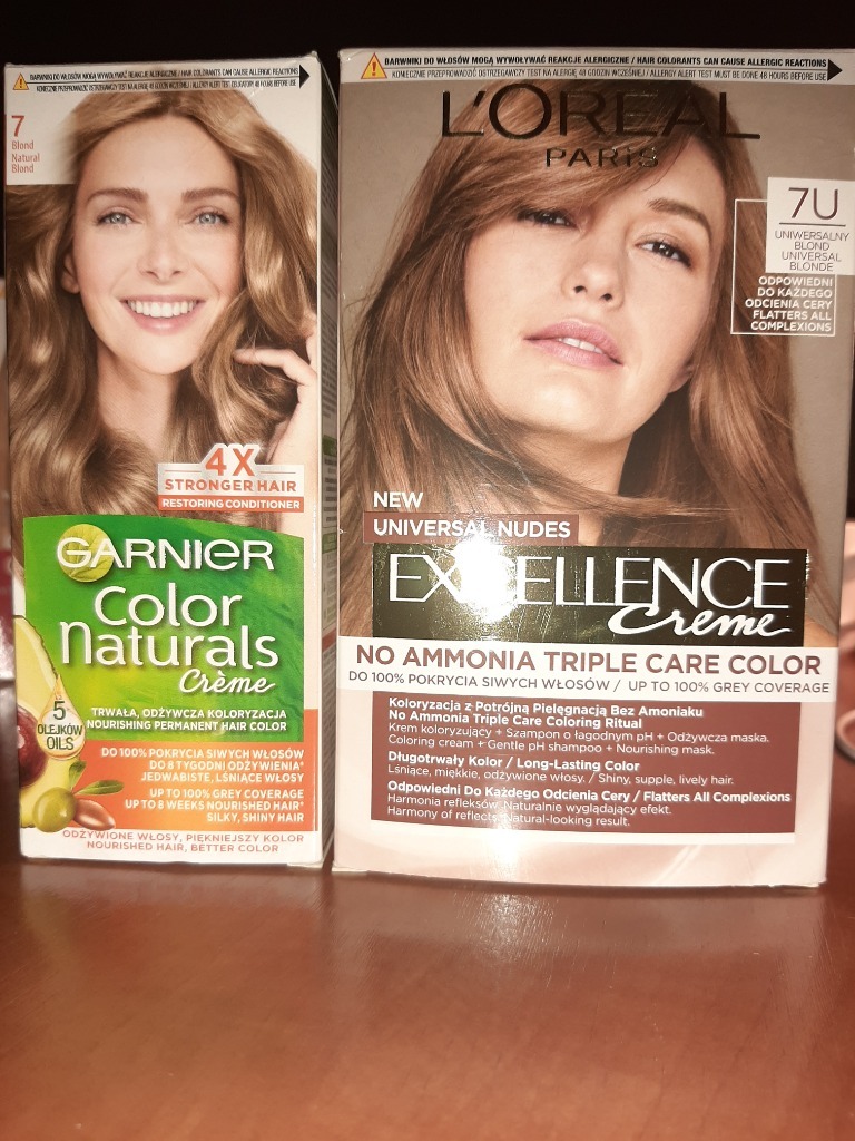 L'oreal Excellence 7U i Garnier Color Nat. 7 | Kraków | Kup teraz na ...