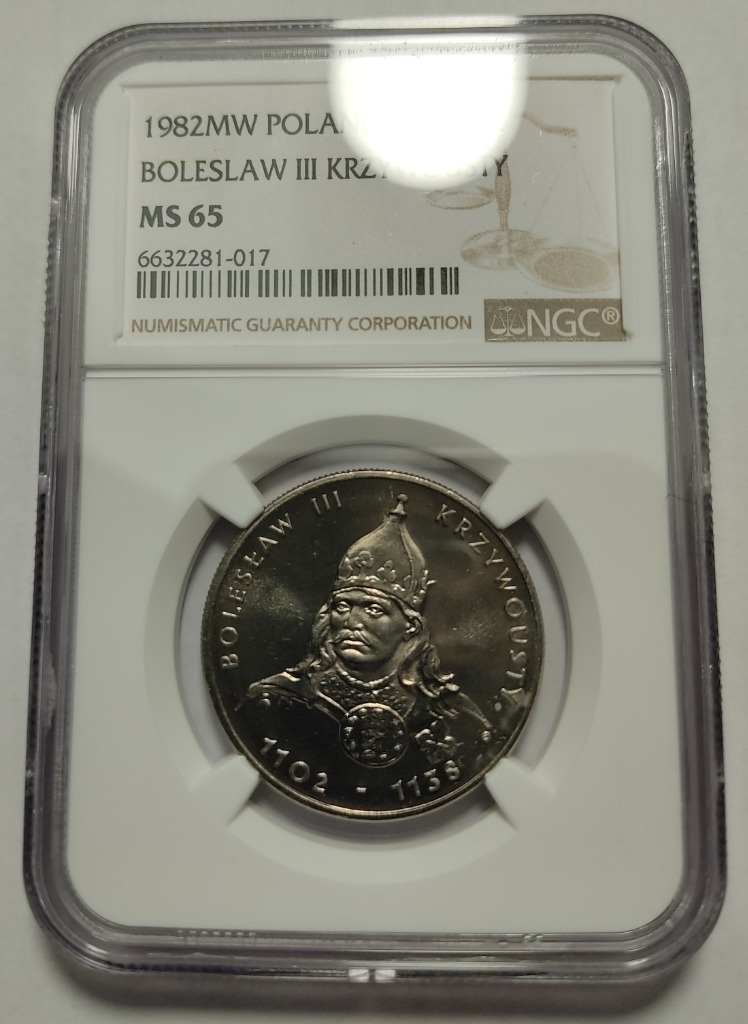 50 zł 1982 r., Krzywousty, NGC MS 65, grading | Lublin | Licytacja na ...