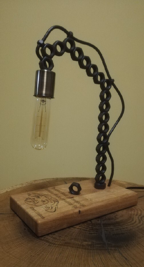 Lampka nocna Lampa na biurko LOFT Edison, Einstein | Włocławek | Kup ...