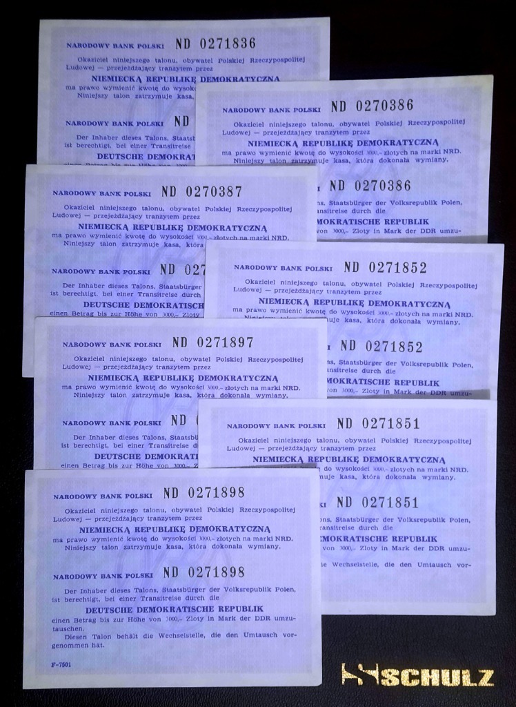 TALON tranzytowy - NRD - 3000 złoty PRL | Bielsko-Biała | Kup teraz na ...