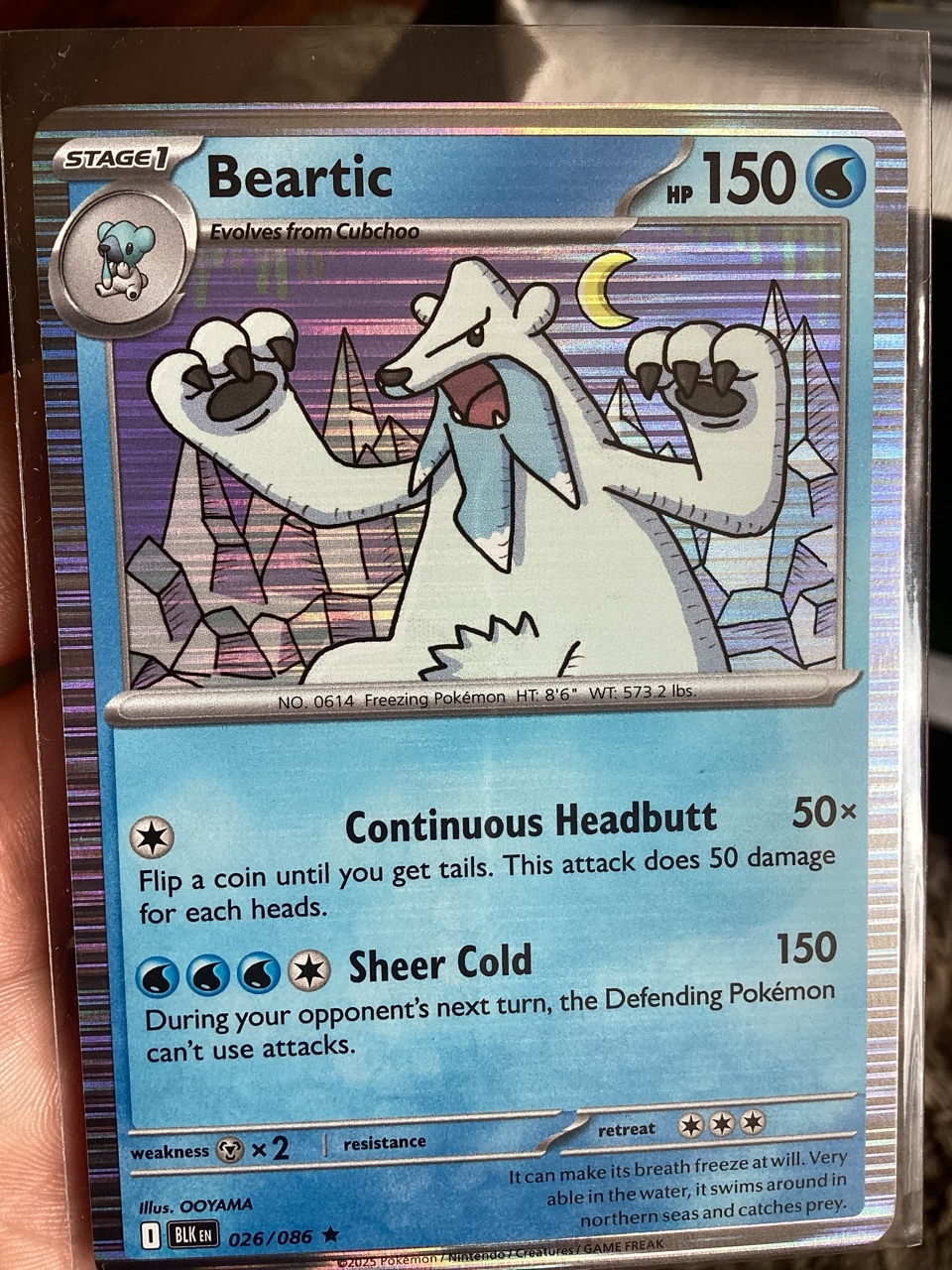 Pokémon TCG: Beartic 026/086 Black Bolt & White Flare | Warszawa | Kup ...