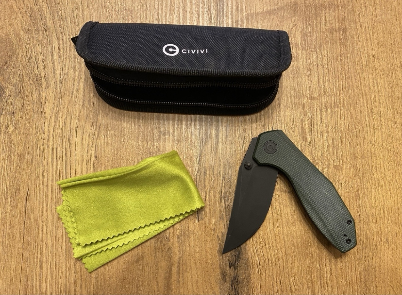Nóż składany Civivi Odd 22 Black Stonewashed Dark Green Micarta ...